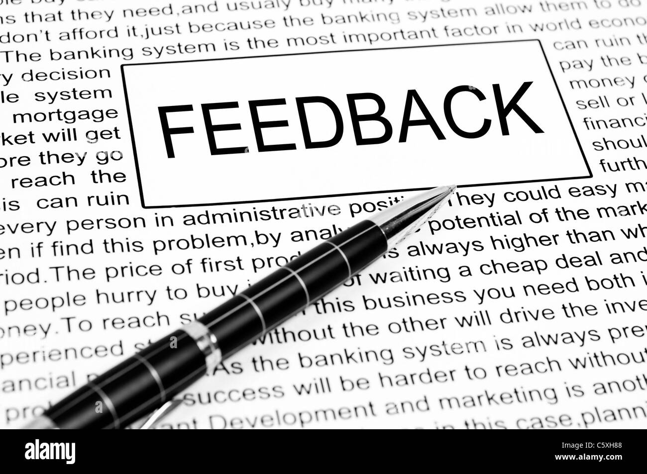 Customer feedback survey Black and White Stock Photos & Images - Alamy