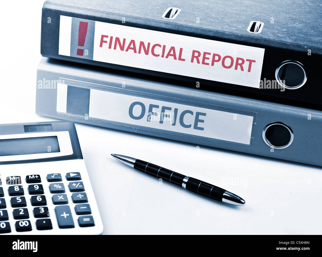 Blue office calculation tool hi-res stock photography and images - Alamy
