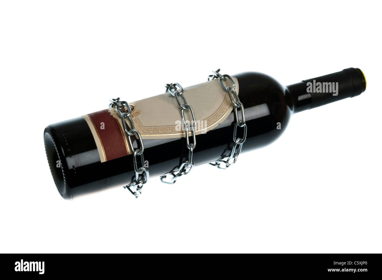 Chain on wine isolated on white Stock Photo - Alamy
