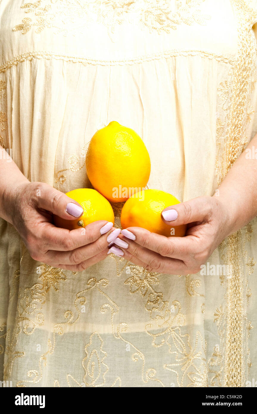 Food in woman hand Stock Photo - Alamy