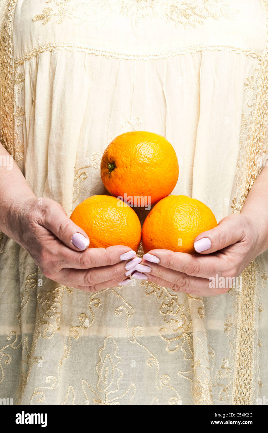 Food in woman hand Stock Photo - Alamy