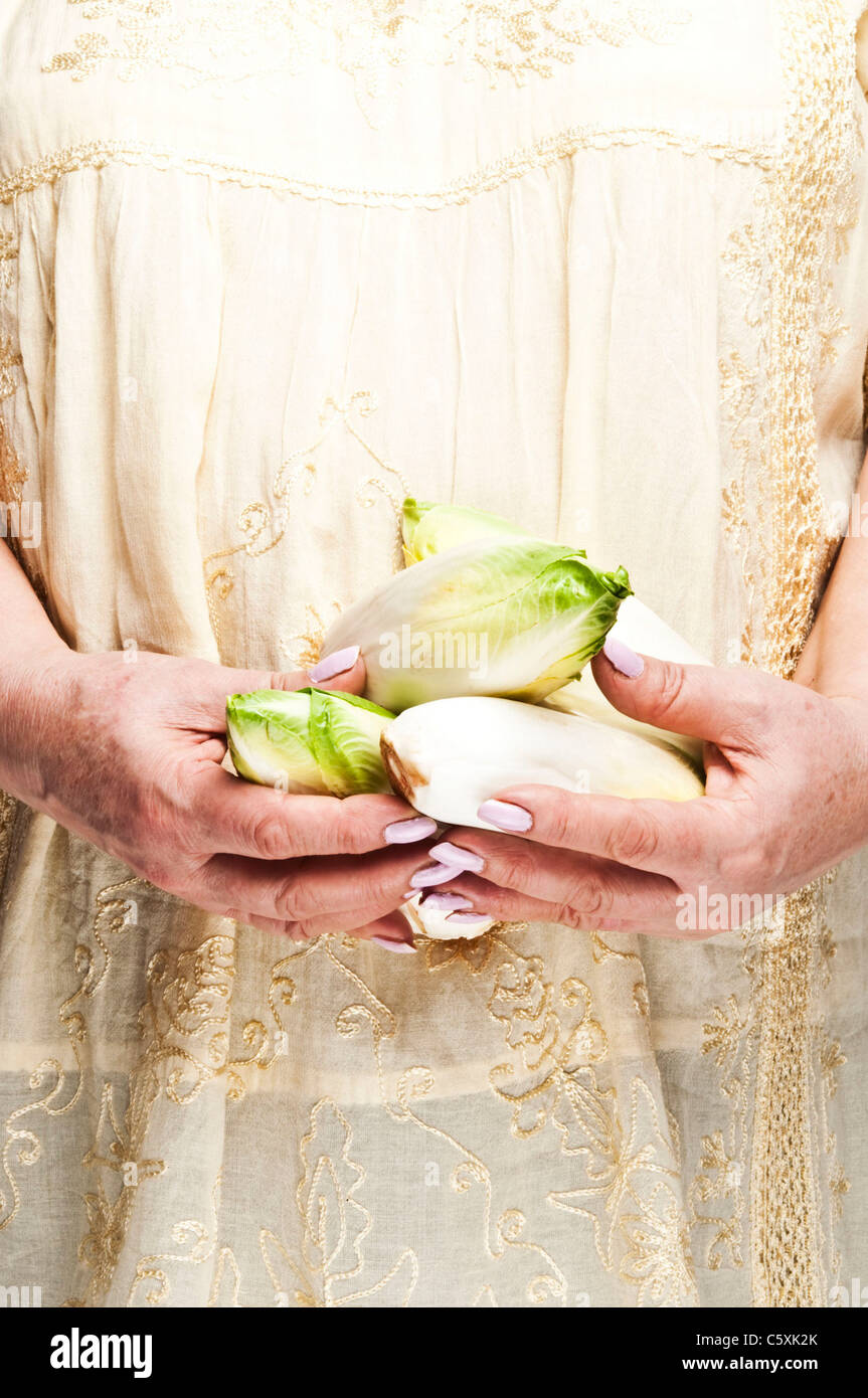 Food in woman hand Stock Photo - Alamy