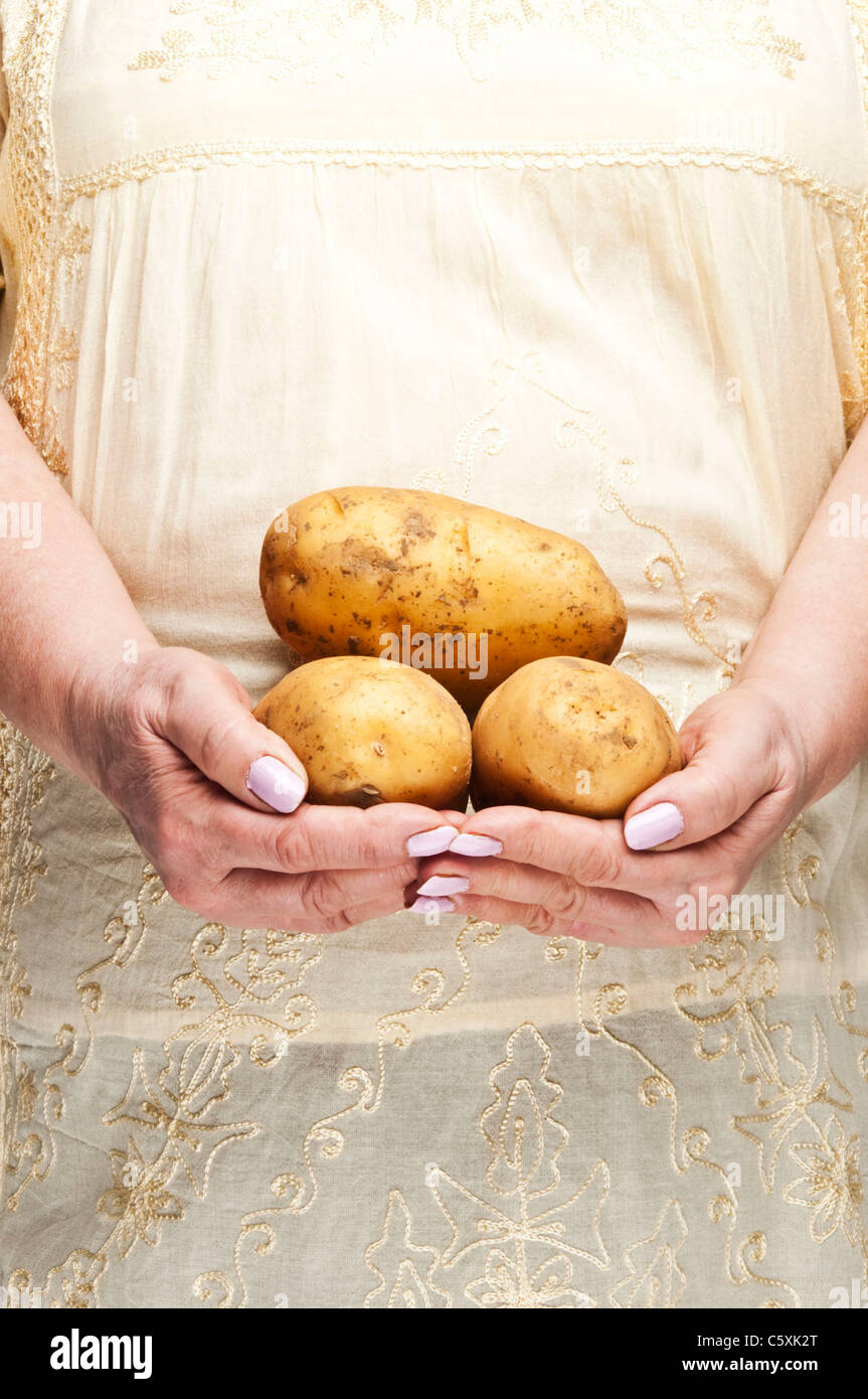 Food in woman hand Stock Photo - Alamy