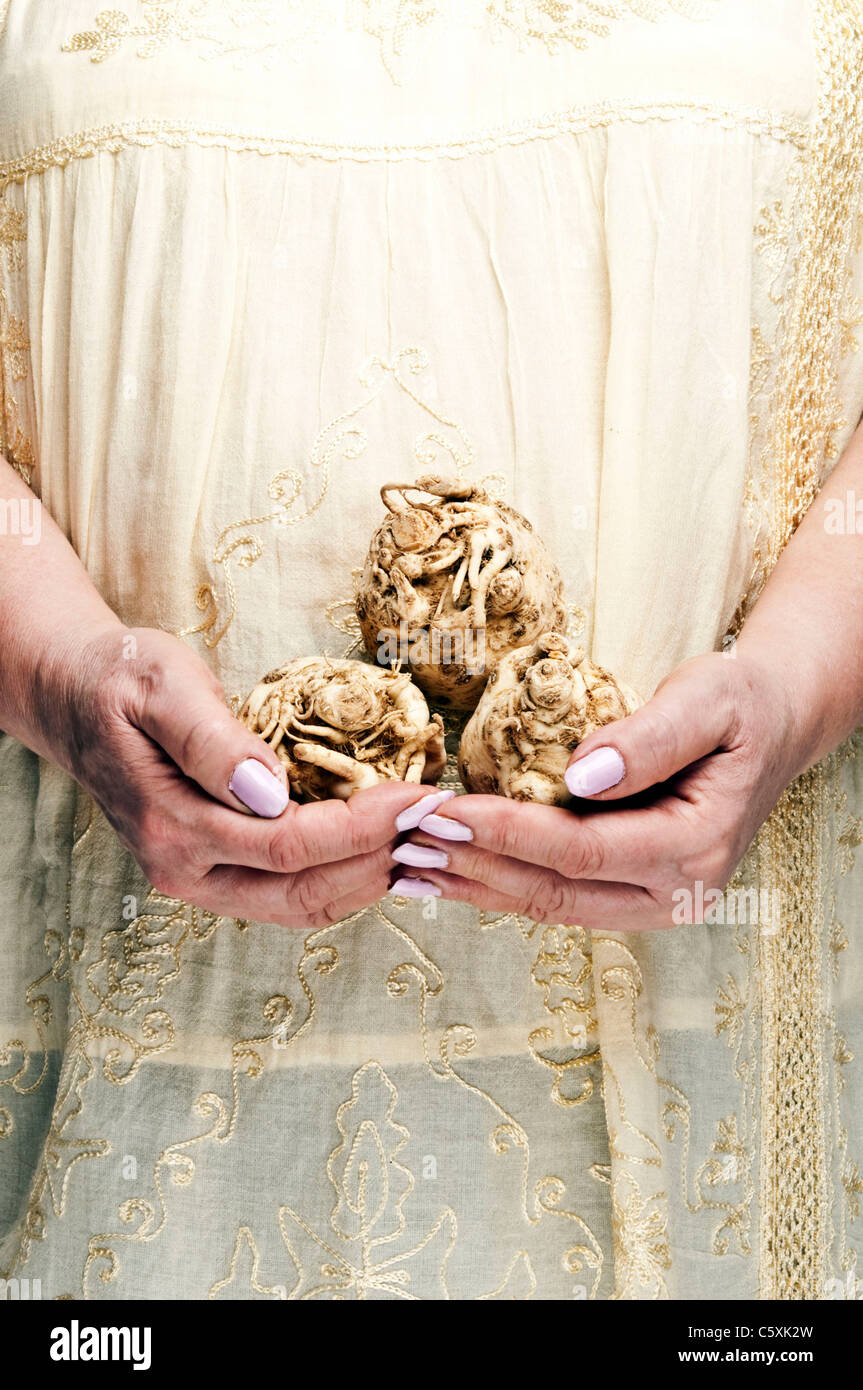 Food in woman hand Stock Photo - Alamy