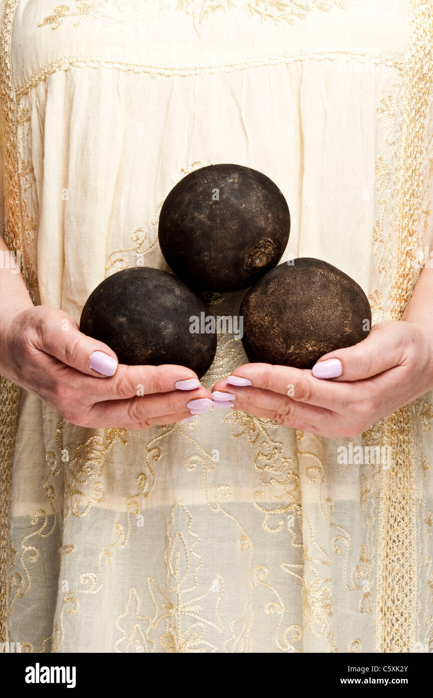 Food in woman hand Stock Photo - Alamy