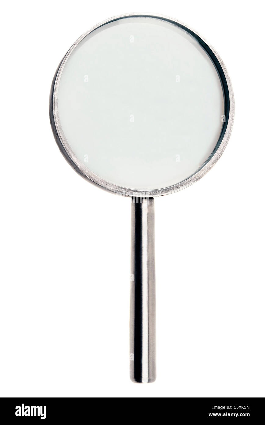 Isolated magnifying glass on white background Stock Photo - Alamy