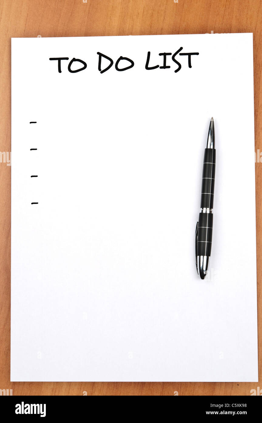 Task list hi-res stock photography and images - Alamy