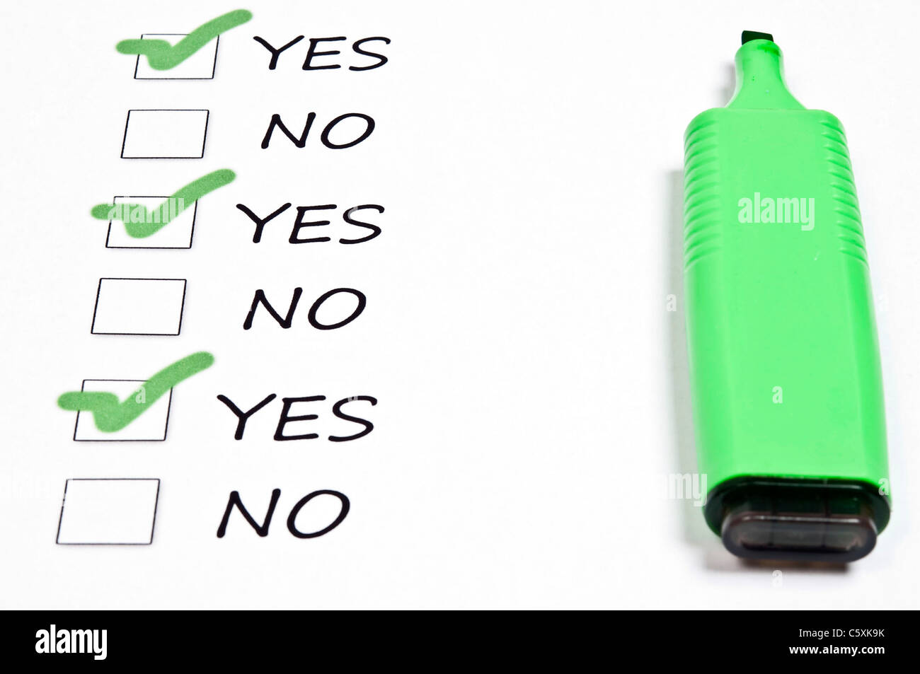 Checkboxes hi-res stock photography and images - Alamy