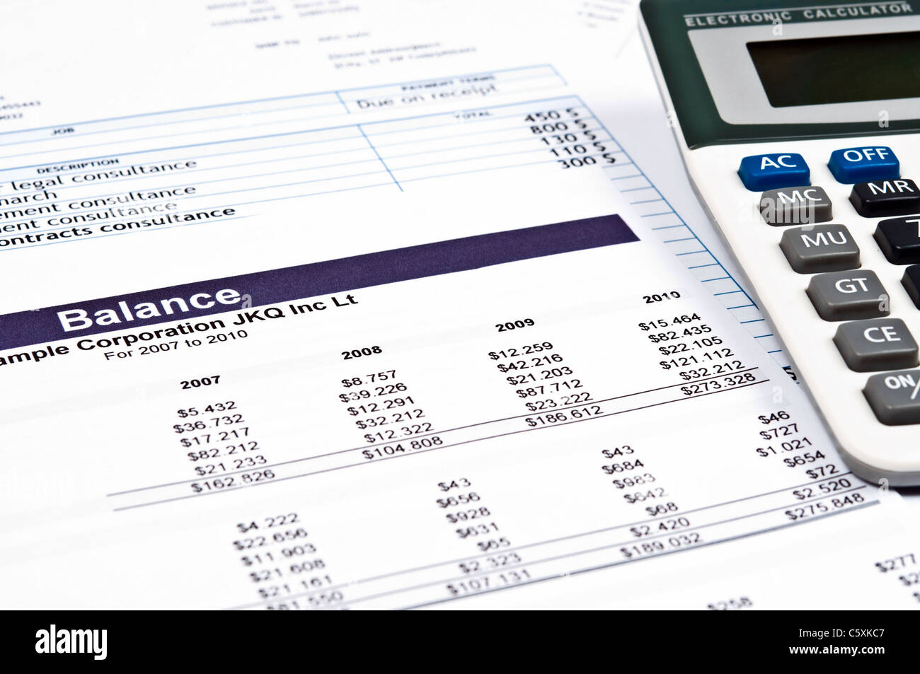 Financial paper and office tools Stock Photo - Alamy