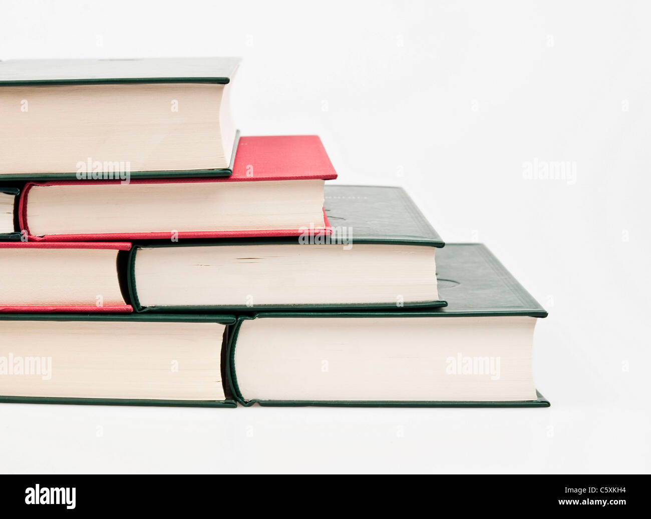 Many books on white background Stock Photo - Alamy