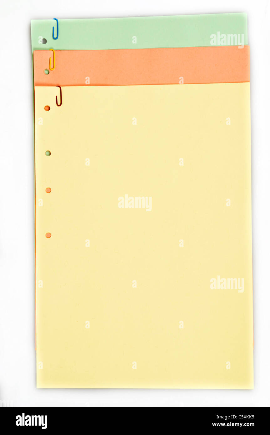 Isolated paper set of different colors Stock Photo - Alamy