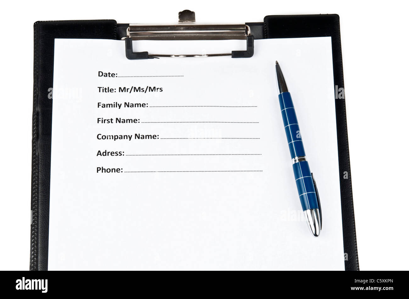 Identification form hi-res stock photography and images - Alamy