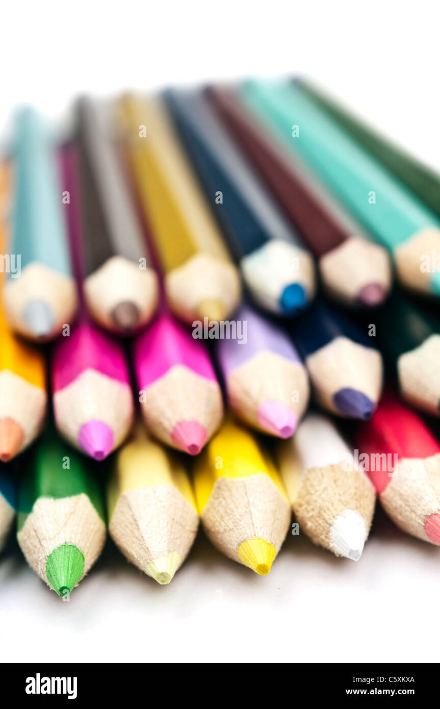 Group of different colorful pencils Stock Photo - Alamy