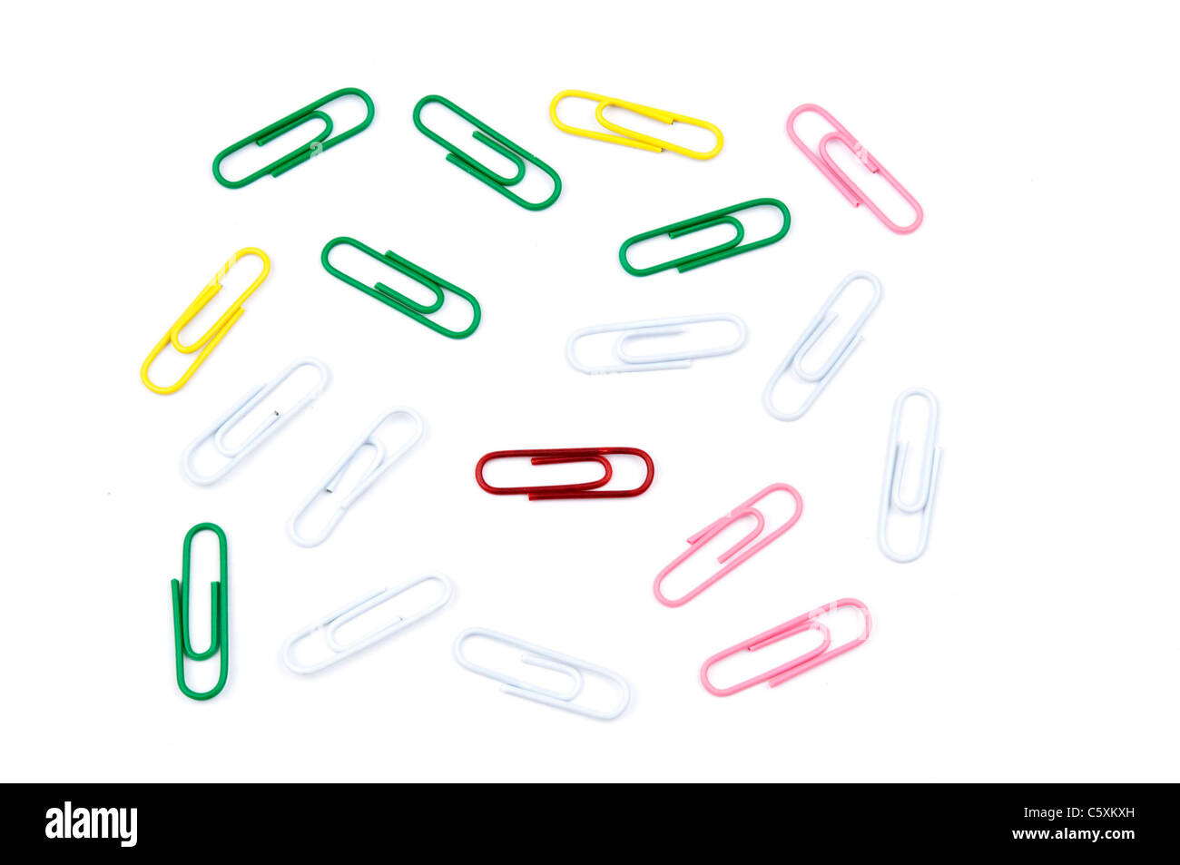 Isolated set of office clips Stock Photo - Alamy