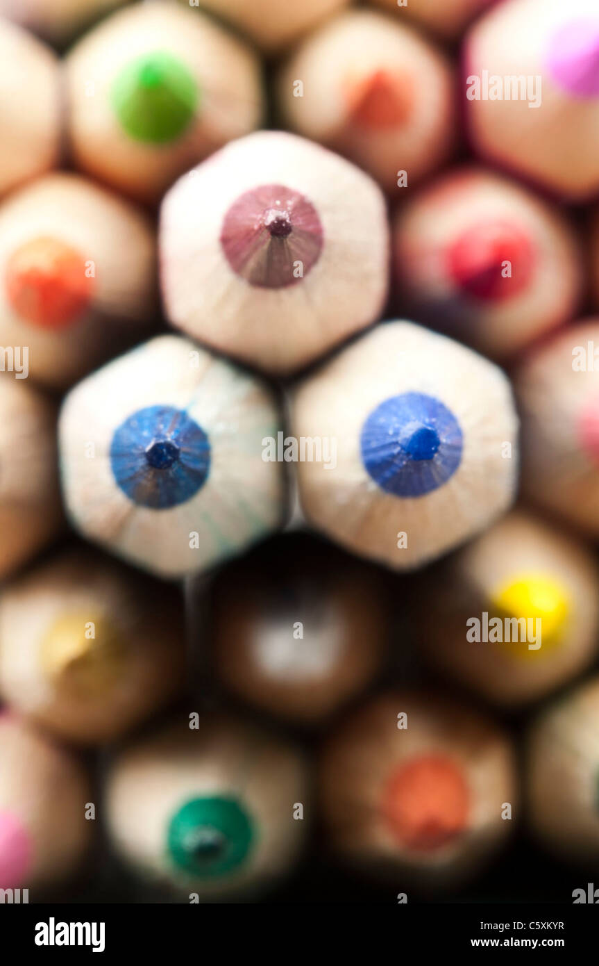 Group of different colorful pencils Stock Photo - Alamy