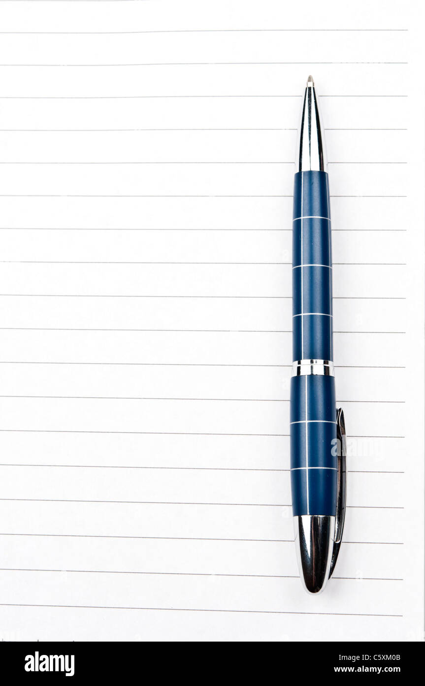 Pen blank paper Cut Out Stock Images & Pictures - Alamy