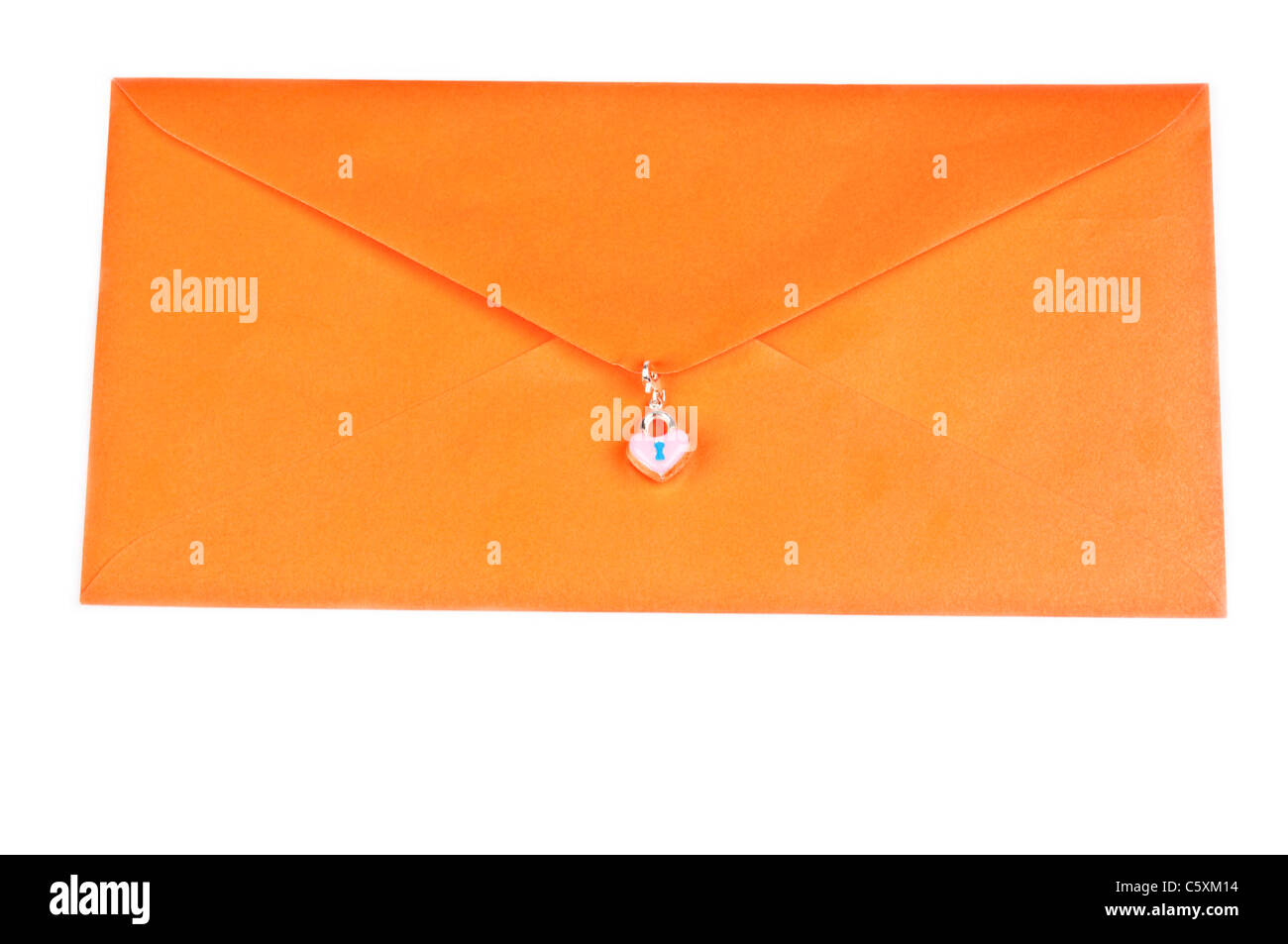 Isolated envelope with heart lock Stock Photo - Alamy