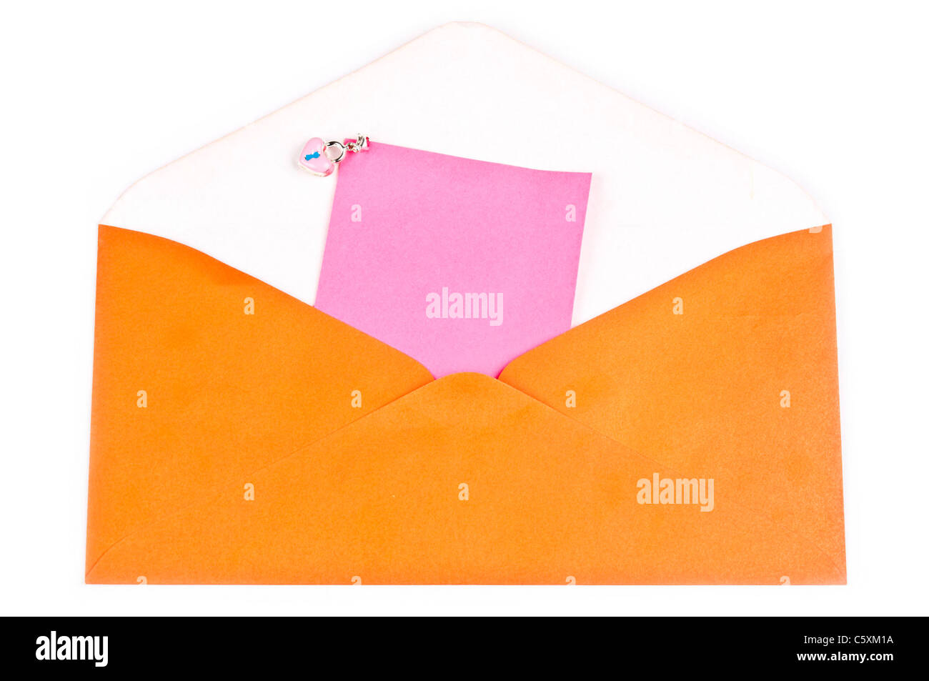 Isolated envelope with heart lock Stock Photo - Alamy