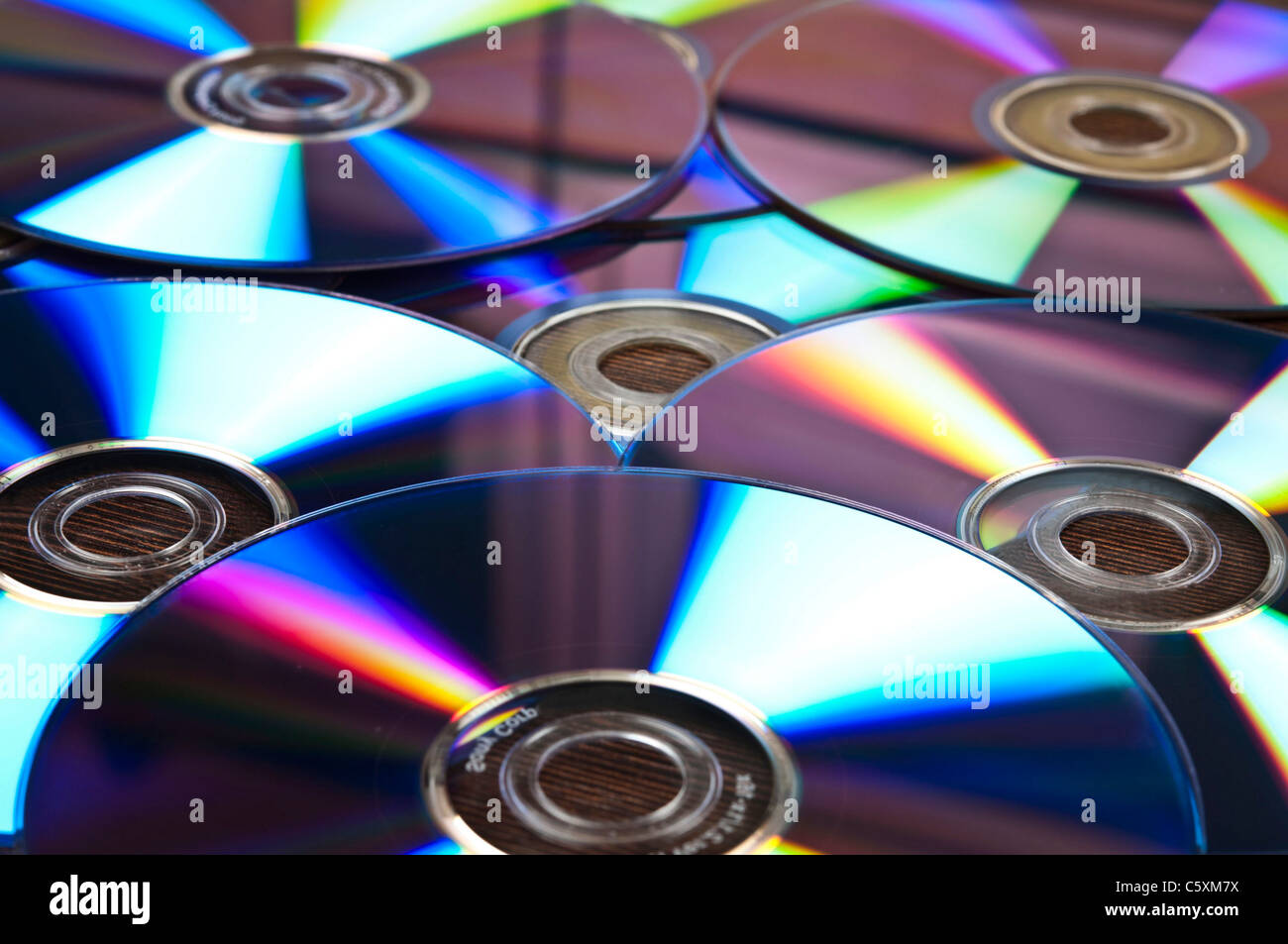 Group of conputer compact discs Stock Photo - Alamy