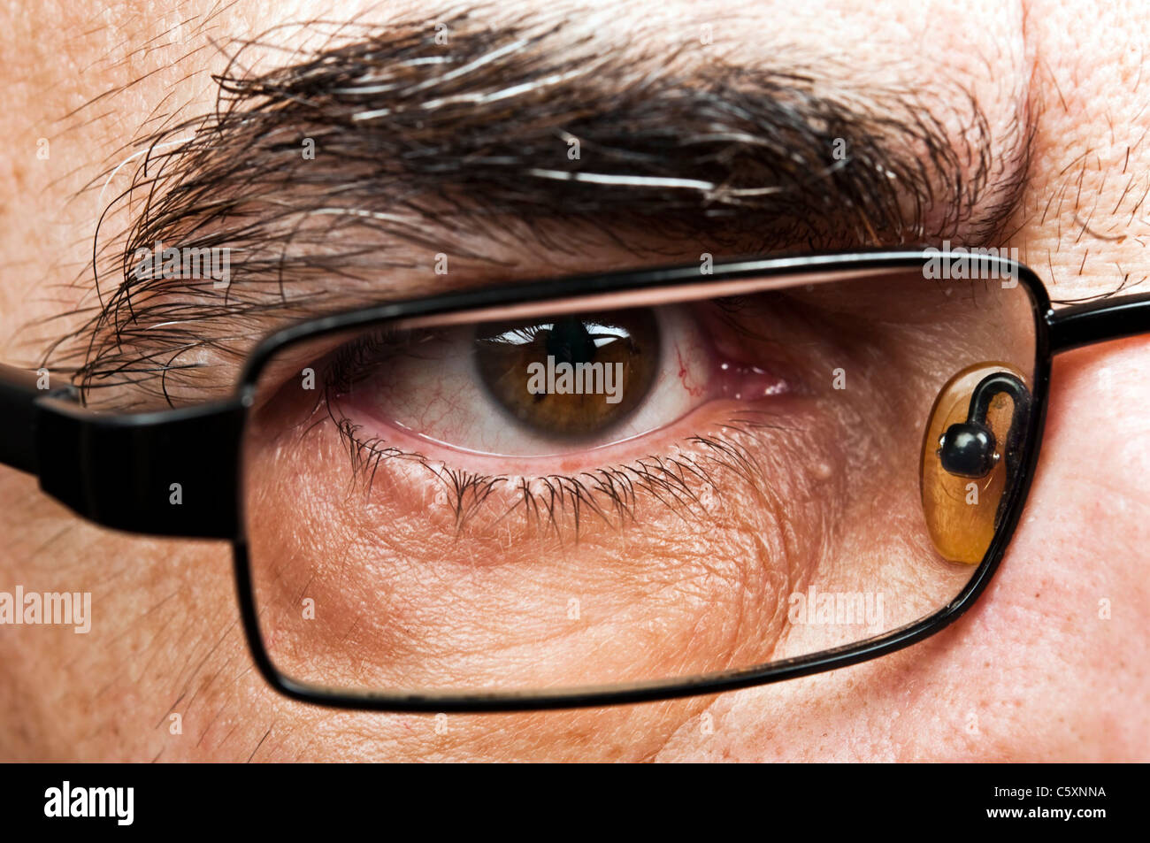 Male eye glasses close up Stock Photo - Alamy