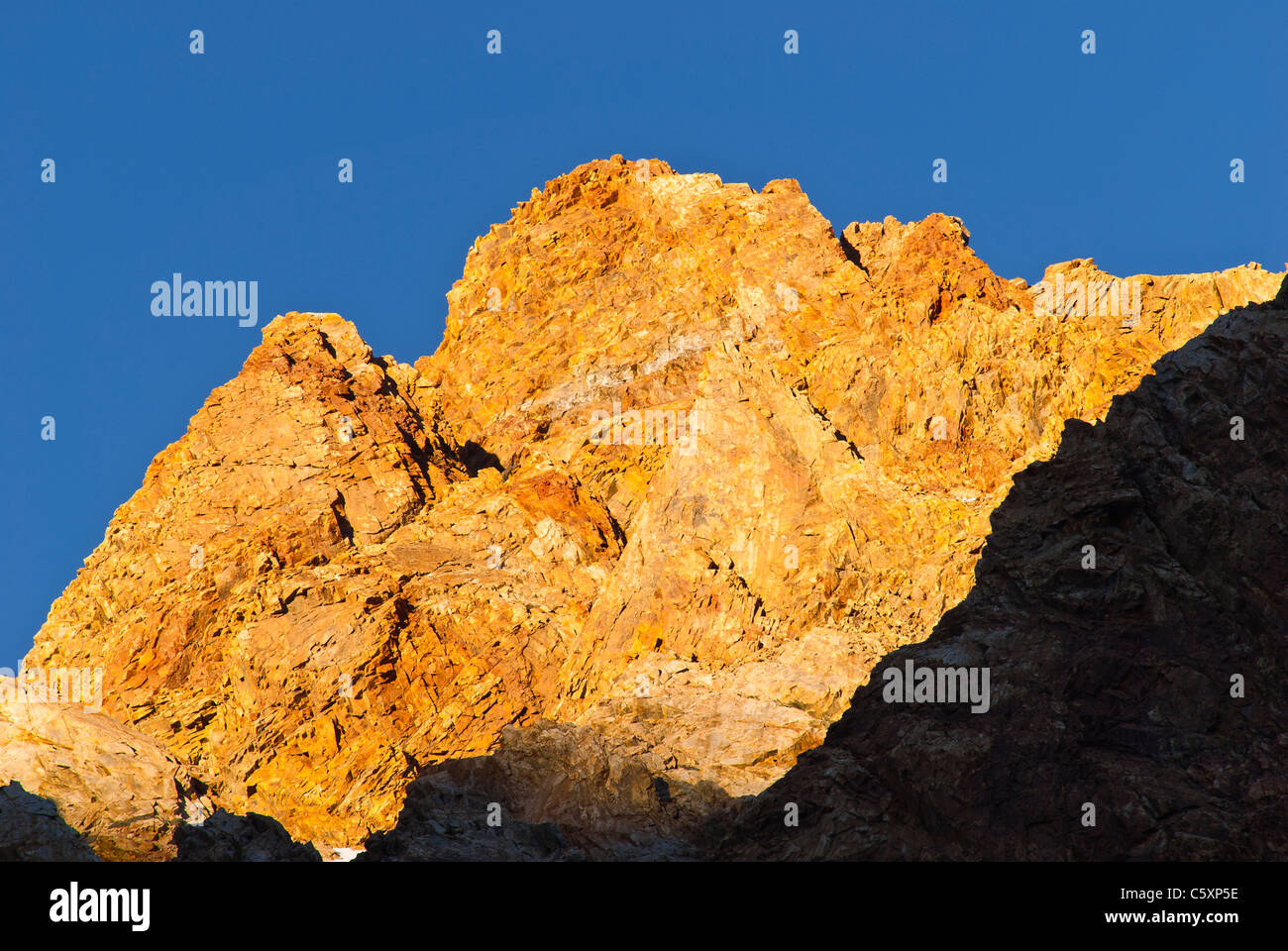 Evening light on the Sierra crest, Inyo National Forest, Sierra Nevada ...