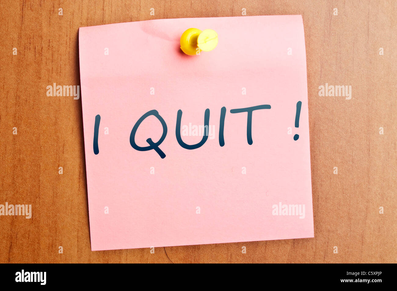 I quit hi-res stock photography and images - Alamy