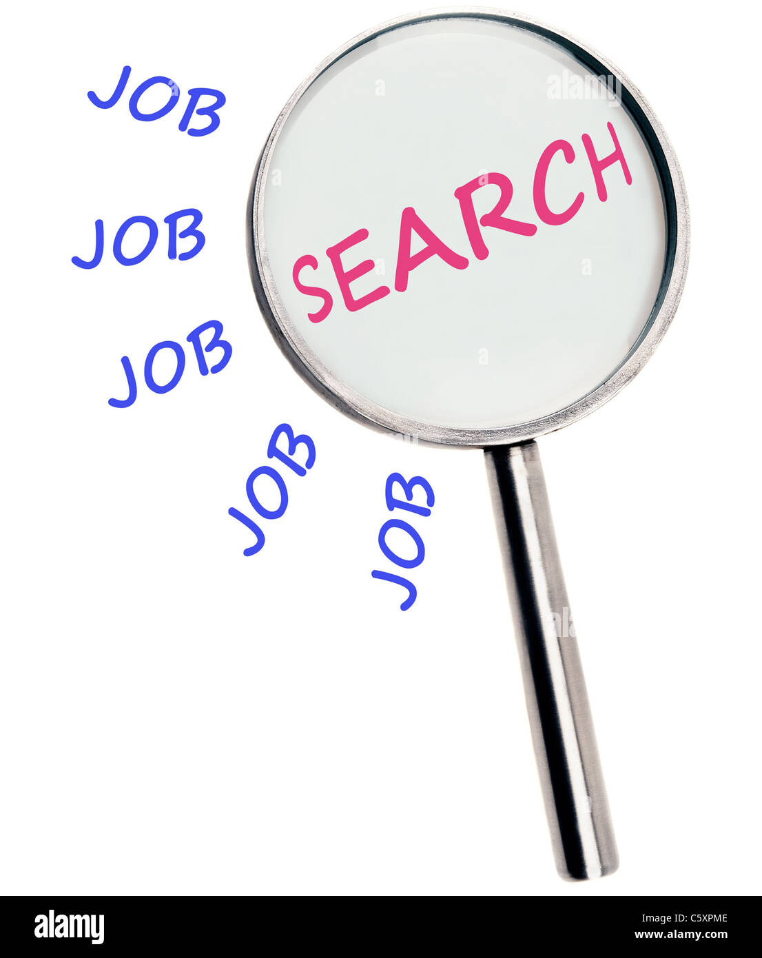 Word search with magnifying glass Cut Out Stock Images & Pictures - Alamy
