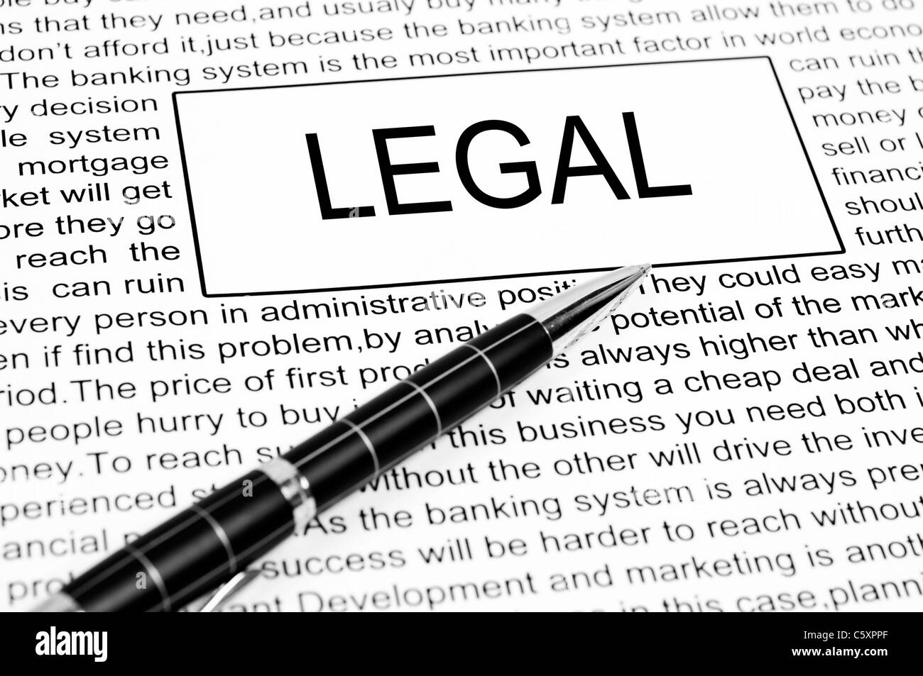 Legal word Black and White Stock Photos & Images - Alamy