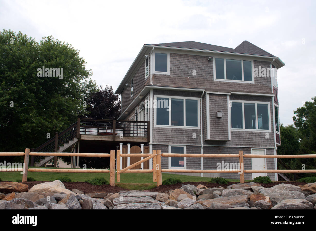American wooden house in Rhode Island Providence Stock Photo - Alamy
