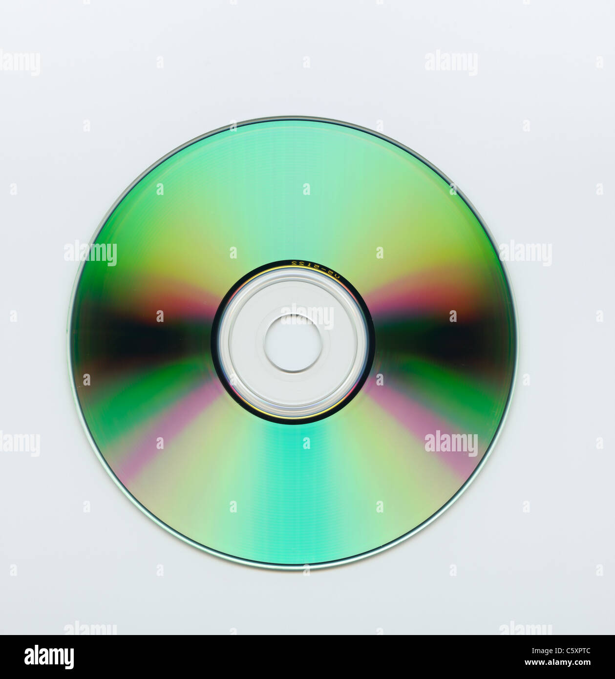 Extreme close up of a blank cd over white background Stock Photo - Alamy