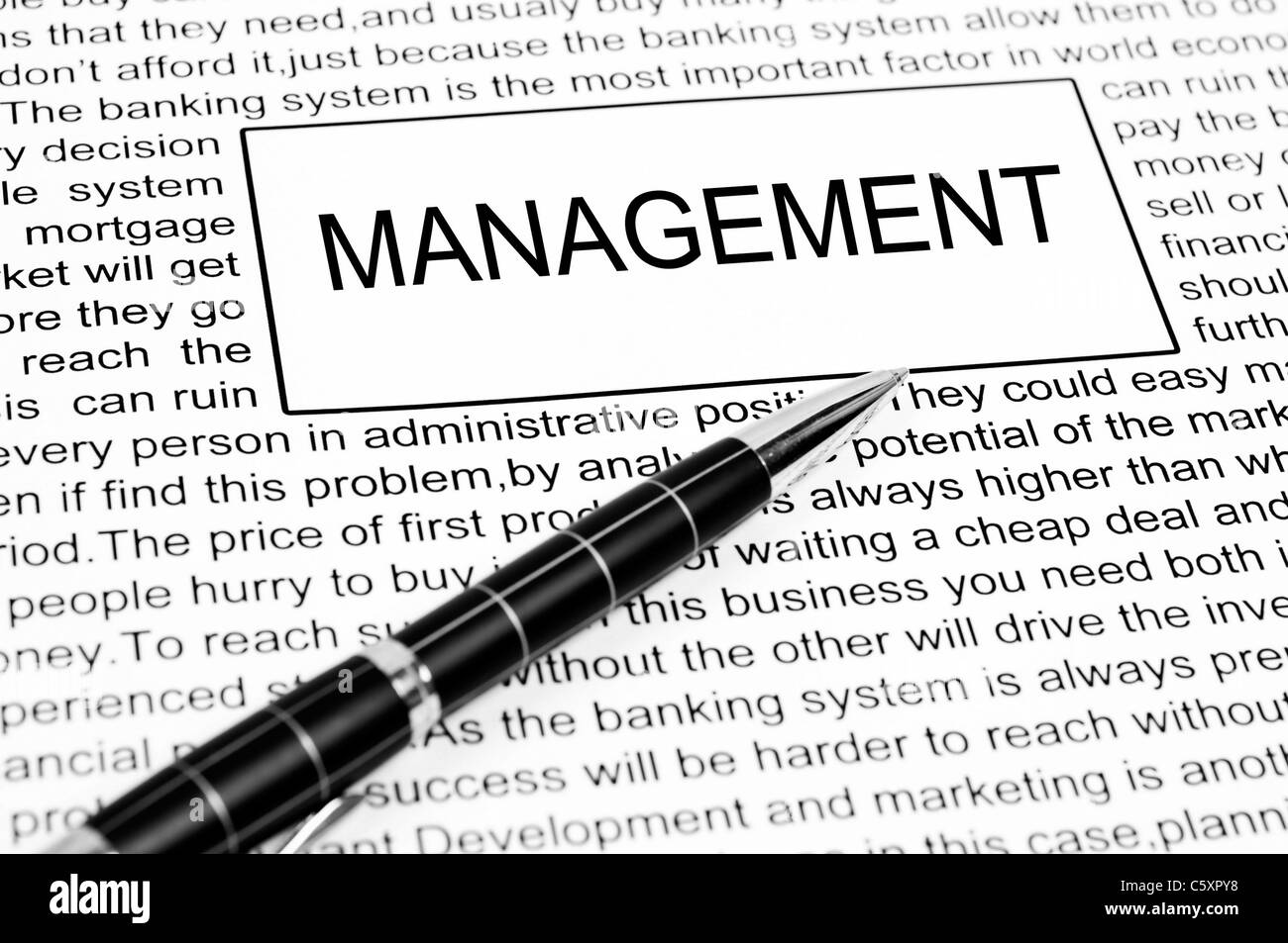 Management text hi-res stock photography and images - Alamy