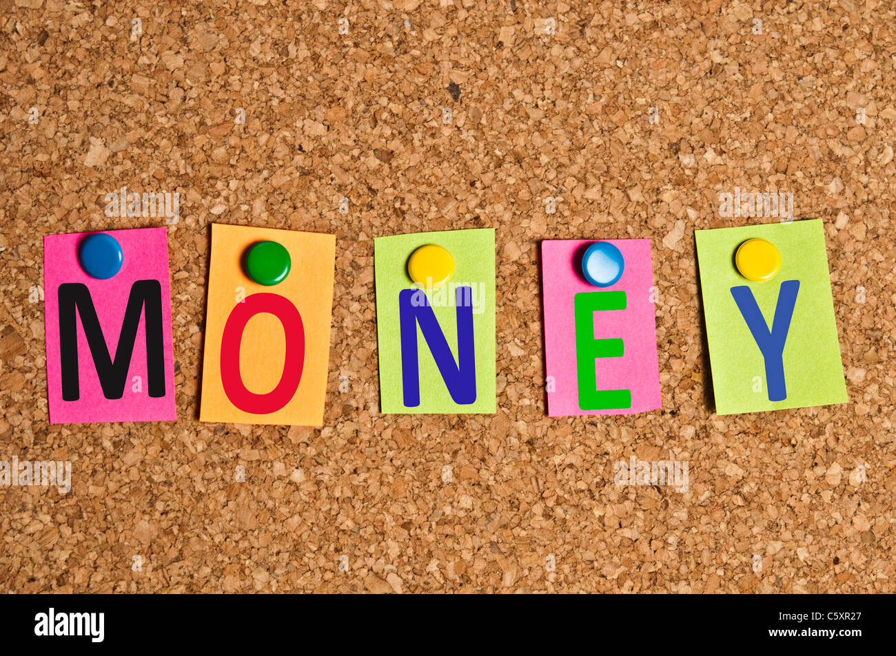 Money word made of post-it Stock Photo - Alamy