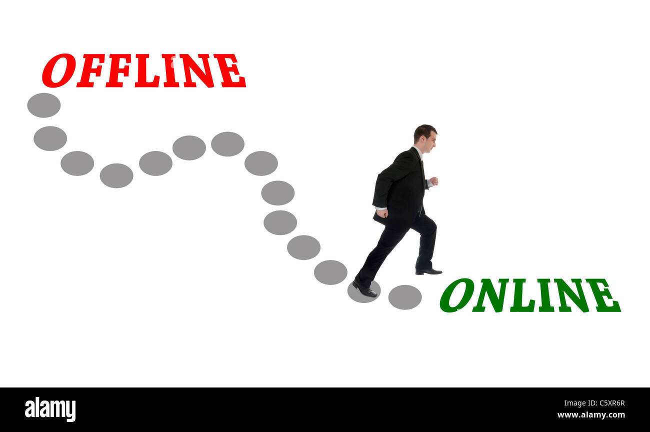 Online offline Cut Out Stock Images & Pictures - Alamy