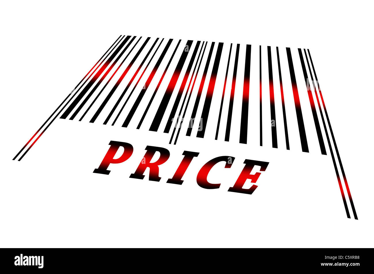Price word on barcode scanned Stock Photo - Alamy