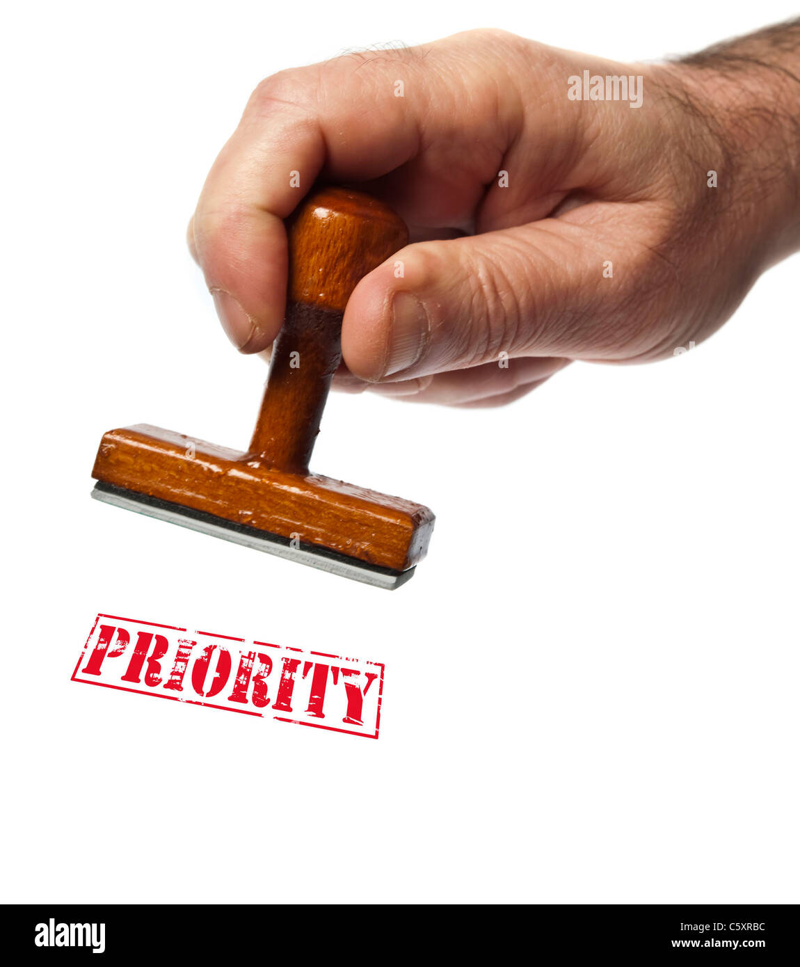 Priority stamp Stock Photo - Alamy