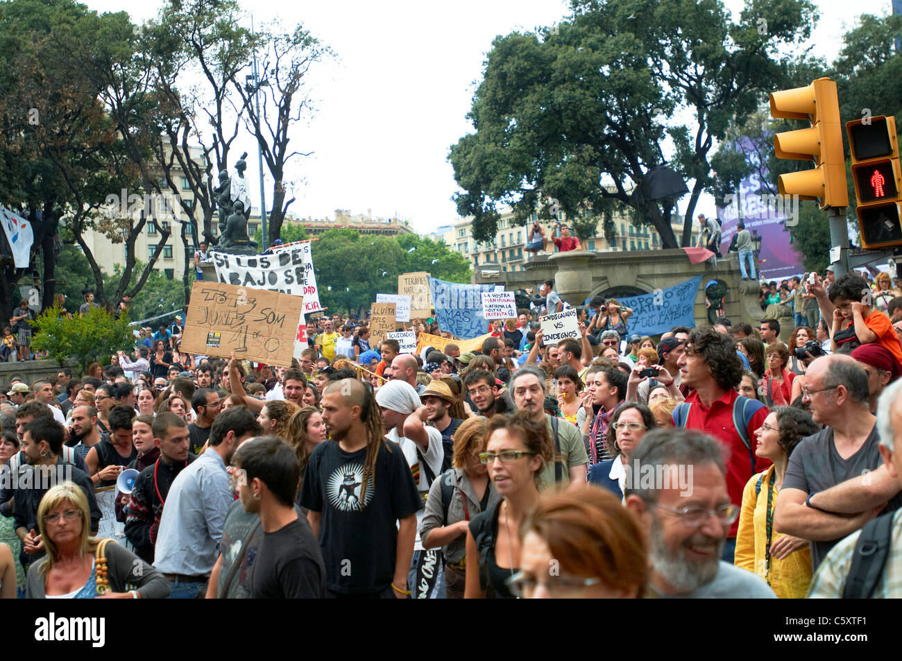 -Demonstration 15M Movement- Barcelona, Spanish Revolution Stock Photo ...