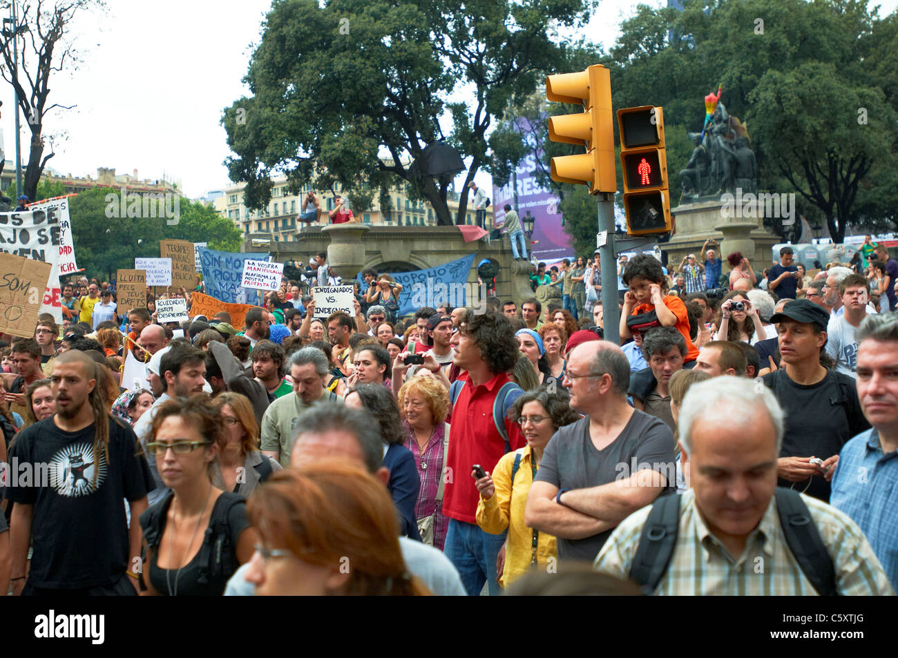 -Demonstration 15M Movement- Barcelona, Spanish Revolution Stock Photo ...