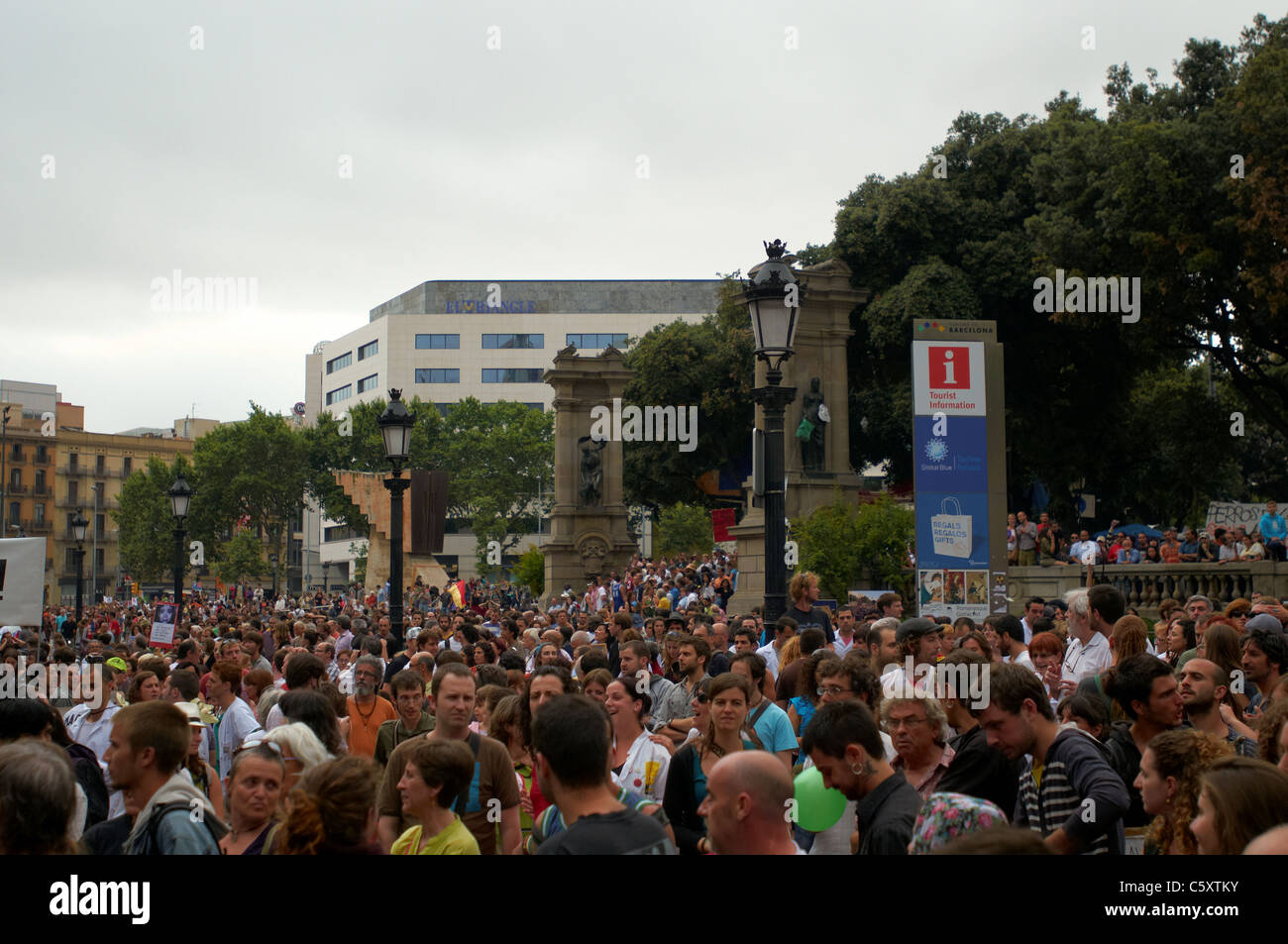-Demonstration 15M Movement- Barcelona, Spanish Revolution Stock Photo ...