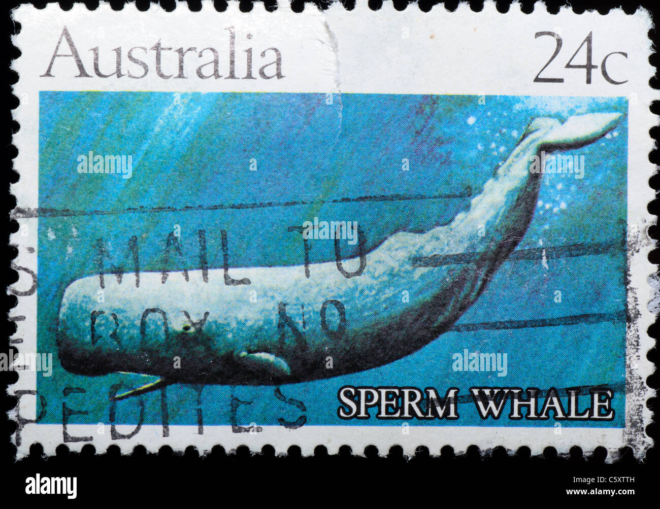 AUSTRALIA - CIRCA 1982: A stamp printed in Australia shows animal sperm ...