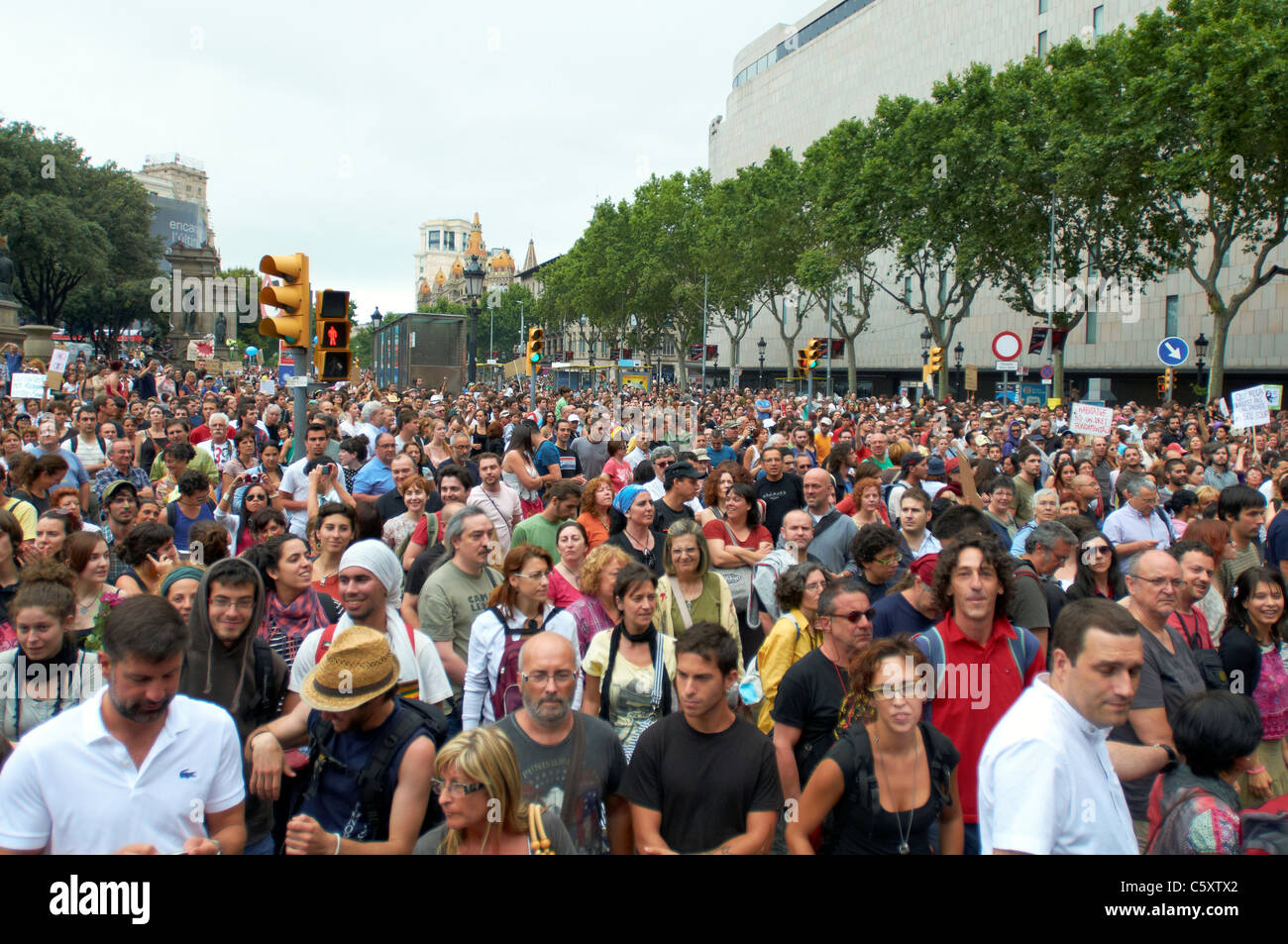 -Demonstration 15M Movement- Barcelona, Spanish Revolution Stock Photo ...