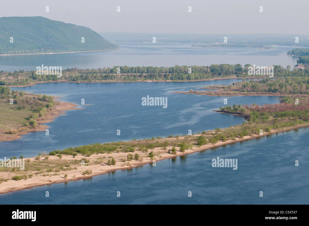 Zhiguli mountains and "Samarskaya Luka" national park near the Volga ...