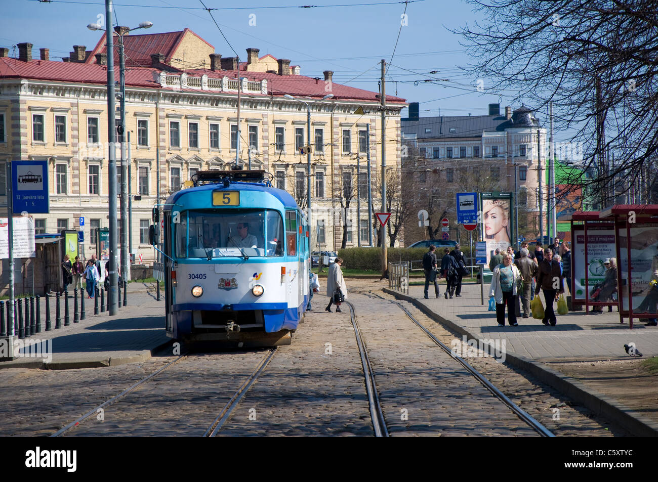 Tram, Riga, Latvia Stock Photo - Alamy