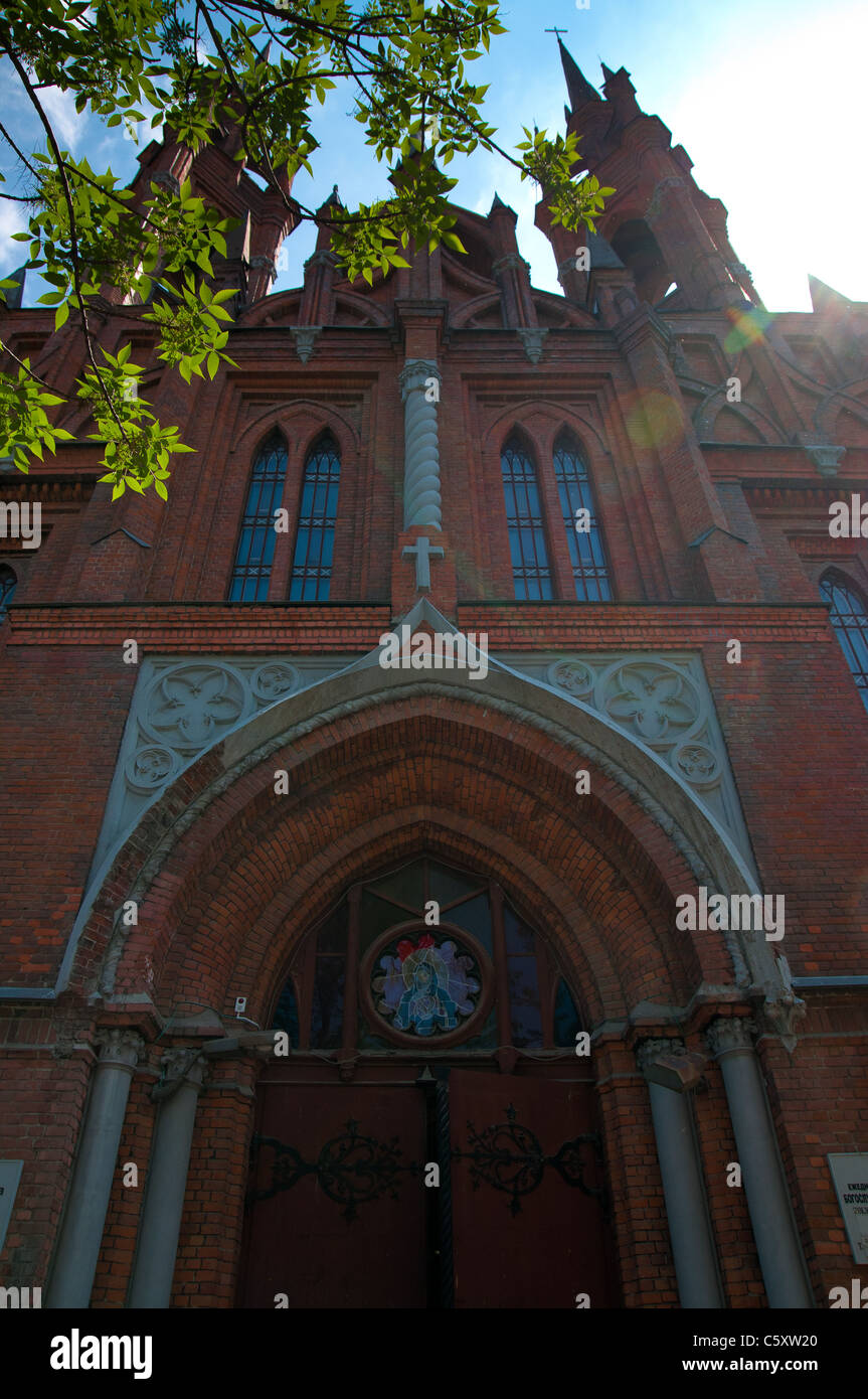 Roman Catholic Gothic church of the Sacred Heart of Jesus in Samara ...