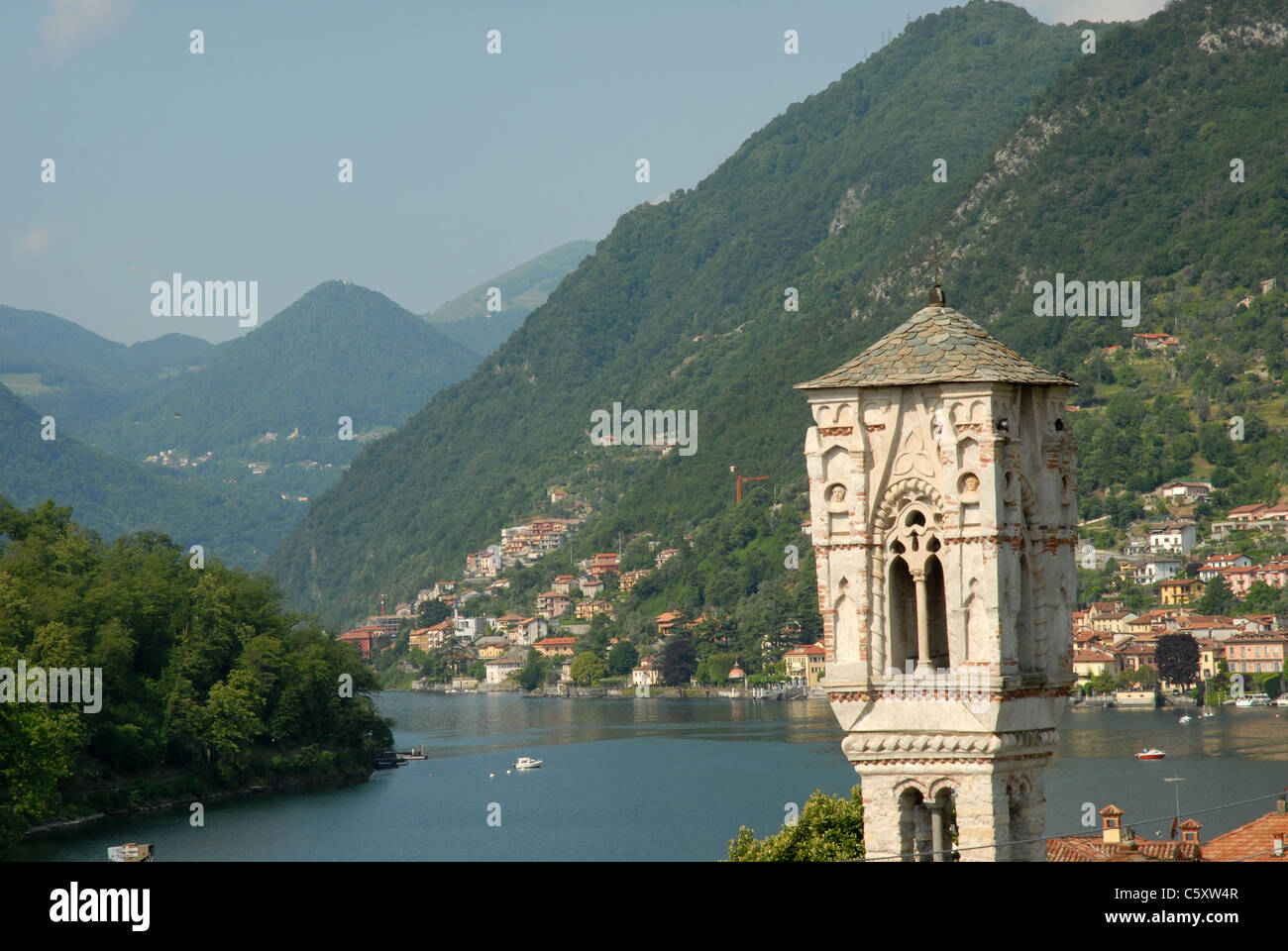 Ossuccio Musuem and Gothic Tower, Lombardy, Lake Como, Italy Stock ...