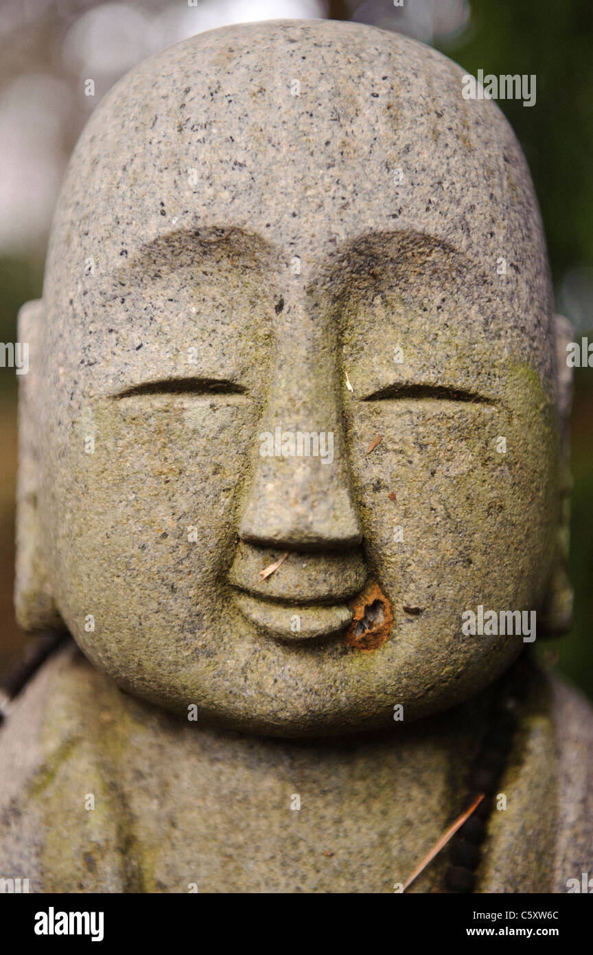 People bring jizo buddhist statues to the small shrine from all over ...