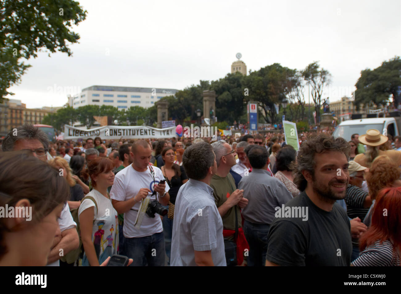 -Demonstration 15M Movement- Barcelona, Spanish Revolution Stock Photo ...