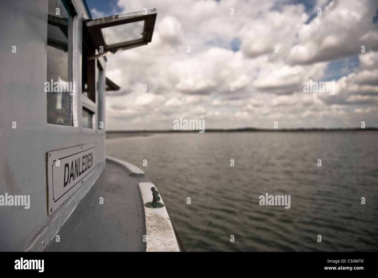 View from the side of the Oyster fishing boat, West Mersea, Essex, UK ...