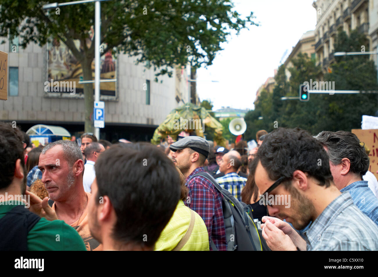 -Demonstration 15M Movement- Barcelona, Spanish Revolution Stock Photo ...