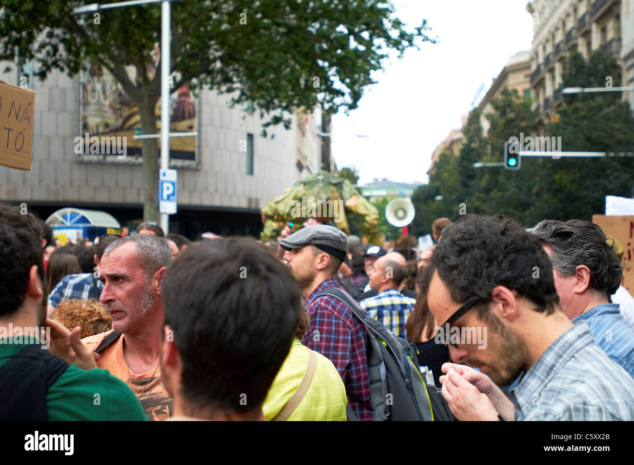 -Demonstration 15M Movement- Barcelona, Spanish Revolution Stock Photo ...