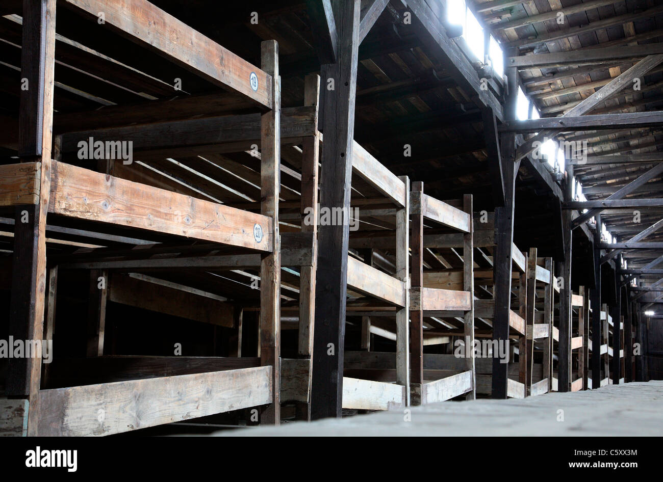 Auschwitz Birkenau Bunks Stock Photo - Alamy